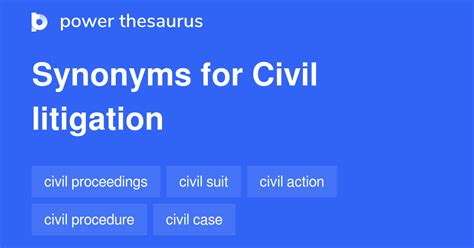 Civil Litigation Synonyms 97 Similar Words And Phrases