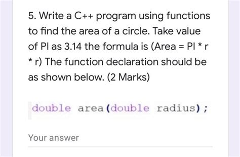 solved 5 write a c program using functions to find the