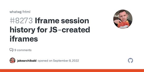 Iframe Session History For Js Created Iframes · Issue 8273 · Whatwghtml · Github