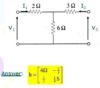 Solved Determine The H Parameters Of The Following Circuit Chegg Com