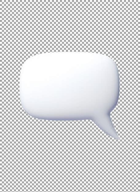 통신을 위한 간단한 화이트 스피치 버블 디자인 투명한 배경에 그래픽 Png Psd 프리미엄 Ai 생성 Psd