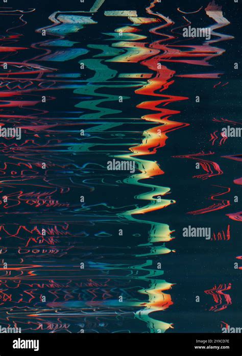 Glitch Wave Color Noise Overlay Digital Distortion Rainbow Stripes