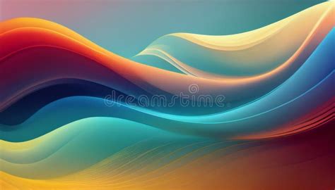 Flowing Colorful Waves Generating Dynamic Abstract Visual Pattern Stock