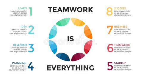 Vector Circle Teamwork Infographic Cycle Diagram Graph Presentation