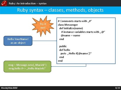 Ruby An Introduction Who Am I Ruby An