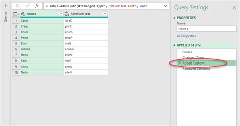 Reverse Text In Excel Using Power Query Xl N Cad