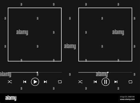 Music Player Interface Template With Album Cover Frame Slider Progress Bar Play Pause Repeat