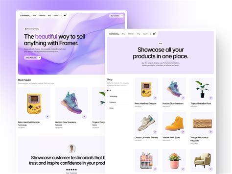 Commerce Responsive Digital Products Website Template By Hamza Ehsan — Framer Marketplace