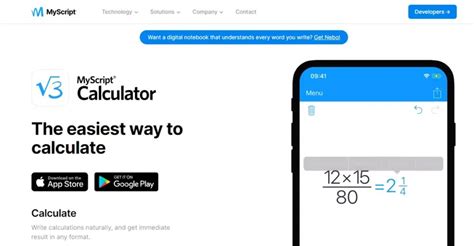 Myscript Calculator Review Advanced Handwriting Recognition Math App