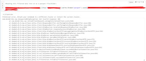 can you tell me what could be problem to my spark databricks community 8403