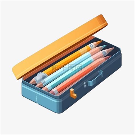 卡通手绘学习文具文具盒素材图片免费下载 千库网