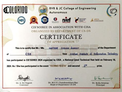 Sravan Kumar Gatram On Linkedin Technofiesta2024 Colorido Cybersecurity Imagesteganography