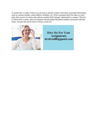 A Contact List Is A Place Where You Can Store A Specific Contact With Pdf