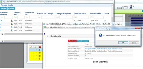 Bug 3285 Regression Draftin Draft History Page Terminate Button