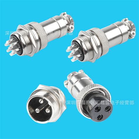 航插 M12 连接器 Gx12 234567 2芯 7芯 Rs765 插头 航空插头 阿里巴巴