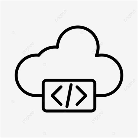 Cloud Computing Line Icon Vector Cloud Cloud Storage Computing Png And Vector With