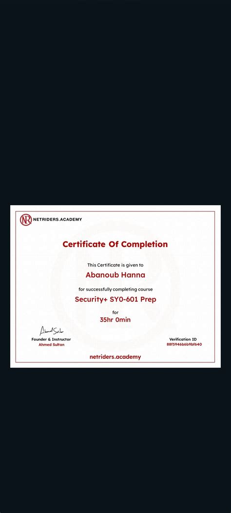 abanoub hanna on linkedin i m so proud of to end security course from