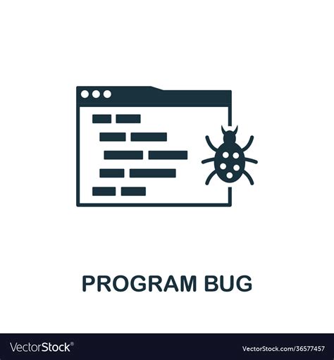 program bug icon creative element design from vector image