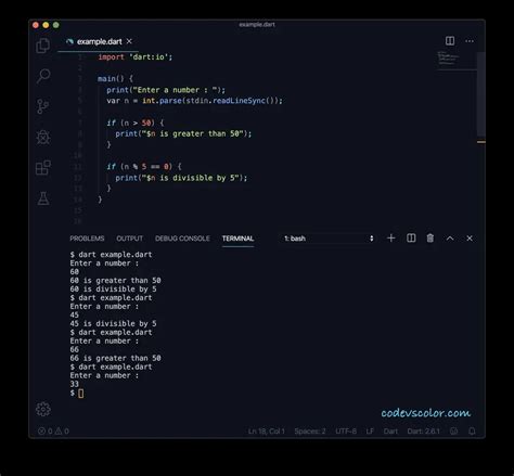 If Else Condition In Dart Explanation With Example CodeVsColor