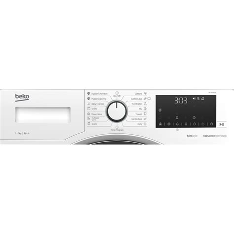 Uscator de rufe Beko DF 7439 SX, Pompa de caldura, 7 kg, Clasa A++, 16 ...