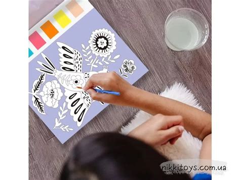 Розмальовки водні акварельні Сад Ігри та Книги для Розвитку Ваших Діточок Nikki Toys