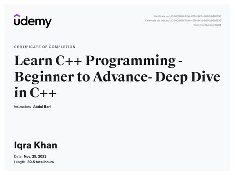 Iqra Khan On Linkedin Im So Glad To Share That I Have Completed My Deep Dive In C Course From