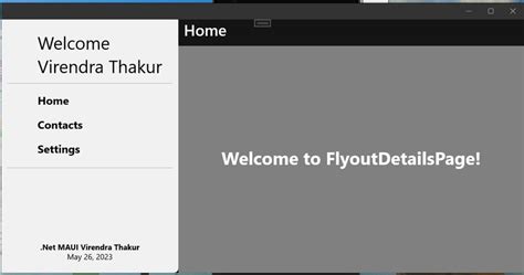 Flyoutpage In Net Maui