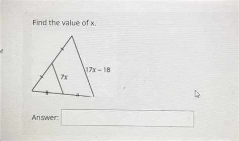 Solved Find The Value Of X Chegg Com