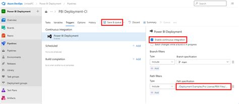 use azure pipelines for automated deployment of power bi files peek