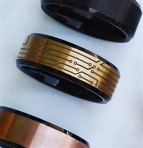 Engraved Circuit Board Ring Circuit Pattern Ring Circuit Board