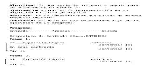 Algoritmo Es Una Serie De Procesos A Seguir Para La Solución De Un