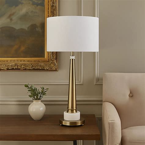 Interiors By Premier Classic Table Lamp With Antique Brass Tapered