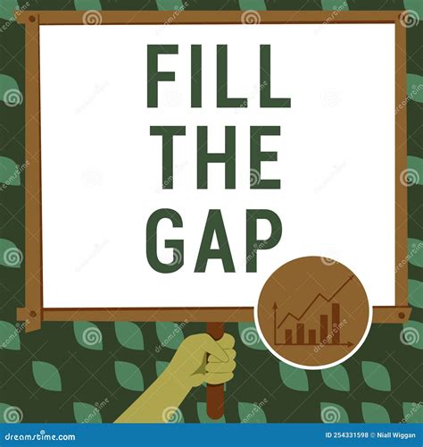 fill the gaps text with arrows concept for presentations and reports