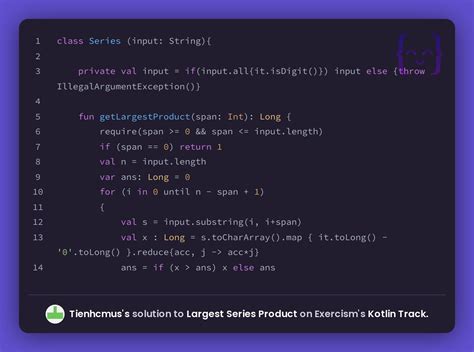 Tienhcmuss Solution For Largest Series Product In Kotlin On Exercism