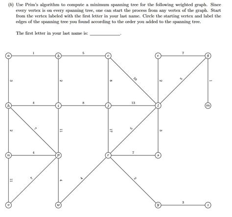 b ﻿use prim s algorithm to compute a minimum