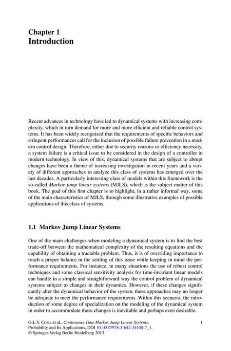 Continuous Time Markov Jump Linear System Pdf