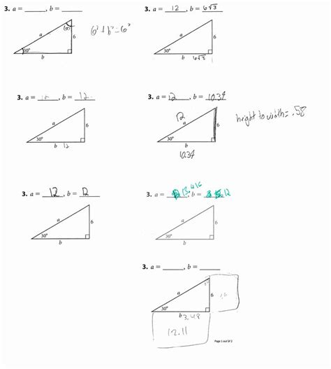 Right Triangle Trigonometry Worksheet Answers Pro Worksheet
