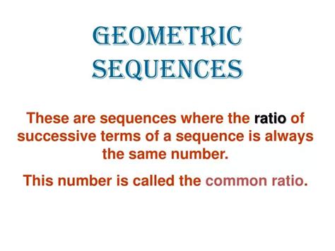 PPT GEOMETRIC SEQUENCES PowerPoint Presentation Free Download ID