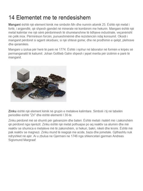Elementet Me Te Rendesishem Kimike Pdf