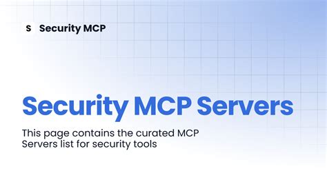 Security Mcp Servers Security Mcp