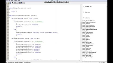 Sa Mp Script Tutorial 2 Admins Pawn Script Youtube