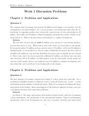 Econ1 Week1 Solutions Pdf ECON 1 Week 1 Solutions Week 1 Discussion Problems Chapter 1