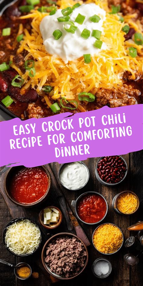 Crock Pot Classic Chili Easy And Hearty Slow Cooker Recipe