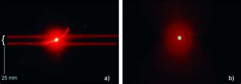Diffracted Laser Light Patterns For A A Burned Cd And B A Pressed Cd
