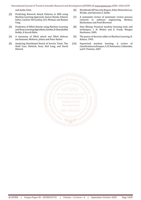Review Paper On Predicting Network Attack Patterns In Sdn Using Ml Pdf