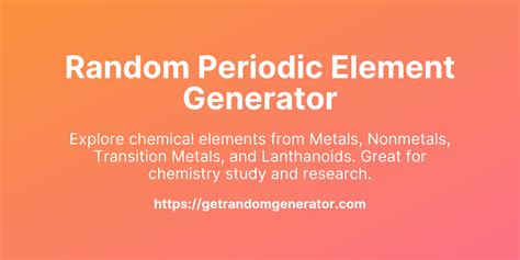 Random Periodic Element Generator Get Random Generator
