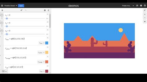 Desmos Parallax Desert Animation Rdesmos