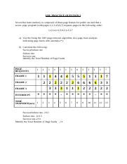 LRU CORRECTION Docx LRU PRACTICE QUESTION Given That Main Memory Is Composed Of Three Page