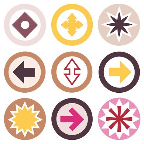 Collection Of Icon Set Arrows For Web Design Mobile Apps Signal Warning Road Traffic Sign Vector