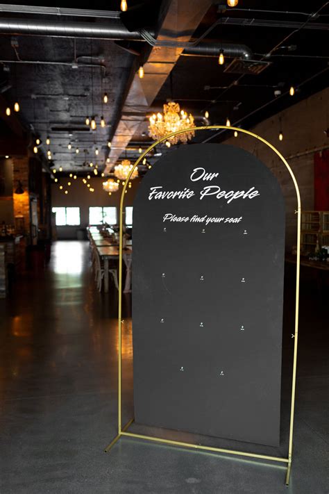 Standing Table Assignment Board — Terrace 167 Best Wedding Venue In
